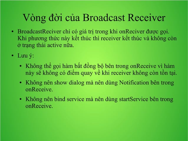 Android Nâng cao-Bài 3: Broadcast Receiver | ODP
