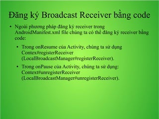 Android Nâng cao-Bài 3: Broadcast Receiver | ODP