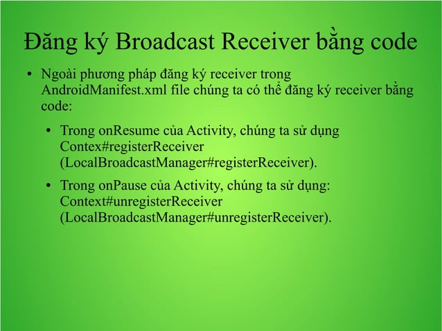 Android Nâng cao-Bài 3: Broadcast Receiver | ODP