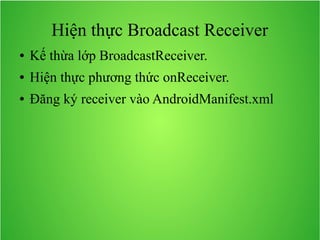 Android Nâng cao-Bài 3: Broadcast Receiver | ODP