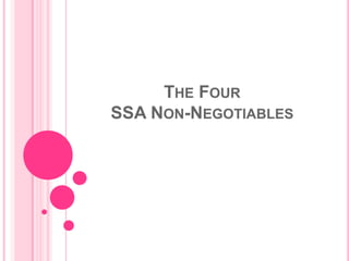 Ssa Non Negotiables Ppt | PPTX