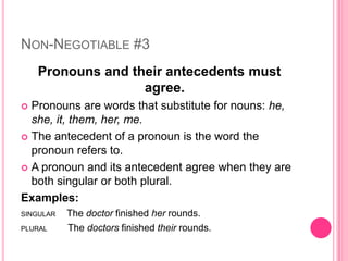 Ssa Non Negotiables Ppt | PPTX