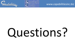 Capabilities Social Club | PPTX