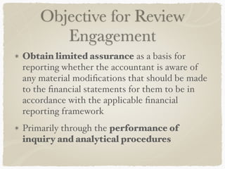 SSARS 21 Review of Financial Statements | PPT