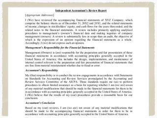 SSARS 21 Review of Financial Statements | PPT