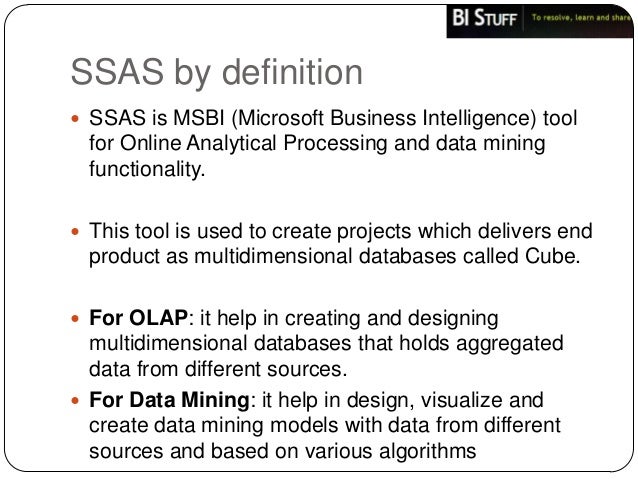 SSAS Introduction SSAS Introduction