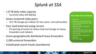 SplunkLive! Customer Presentation - SSA | PPT