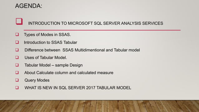 SSAS Tabular model importance and uses | PPTX | Databases | Computer Software and Applications