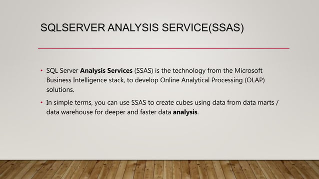 SSAS Tabular model importance and uses | PPTX | Databases | Computer Software and Applications