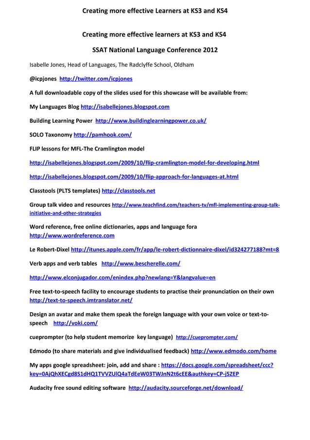 Ssat2012 handout | DOC | Education