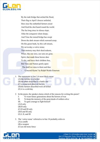 Ssat reading literature (part 1) | PDF