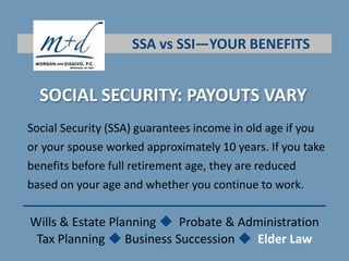 SSA vs. SSI - Your Benefits | PPTX
