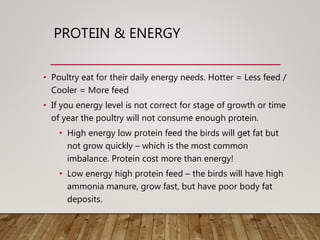 SSAWG Poultry Nutritional Needs | PPTX