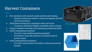 Ssawg 2019 post harvest handling | PPT