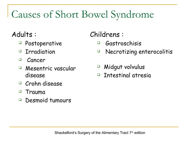 Short Bowel Syndrome (SBS), Short Gut Syndrome | PPT