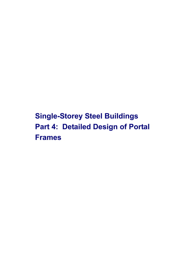 Ssb04 detailed design of portal frames | PDF