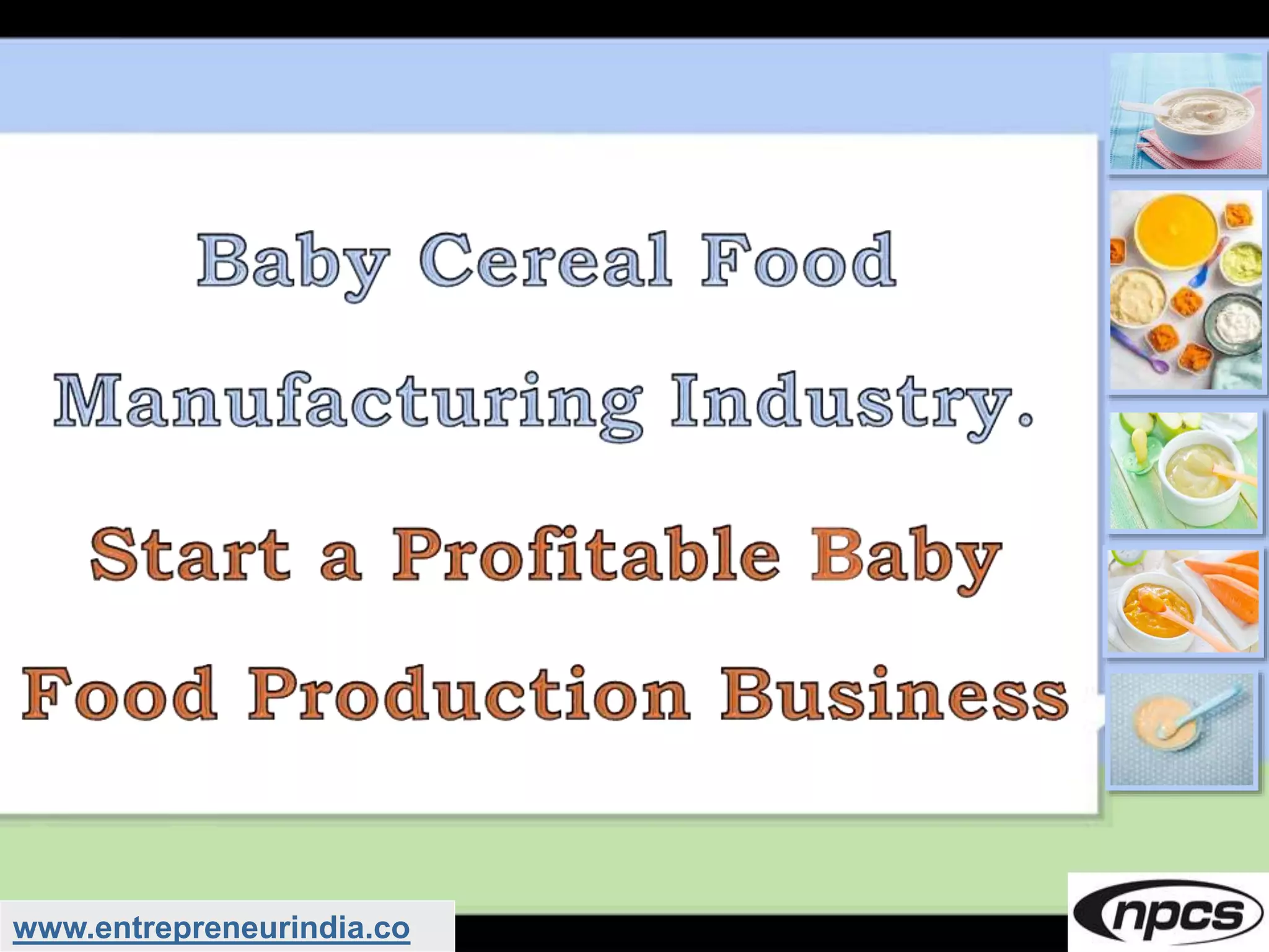 Baby Cereal Food Manufacturing Industry | PPTX