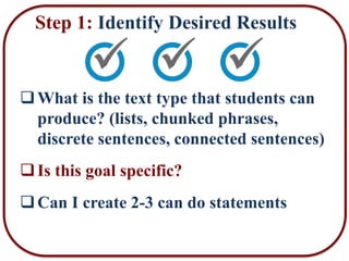 Planning with Backwards Design in the Foreign Language Classroom # ...
