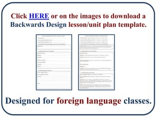 Planning with Backwards Design in the Foreign Language Classroom # ...