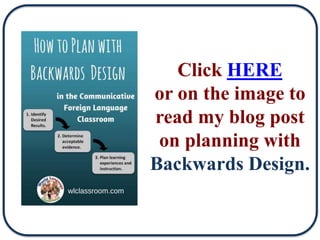 Planning with Backwards Design in the Foreign Language Classroom # ...