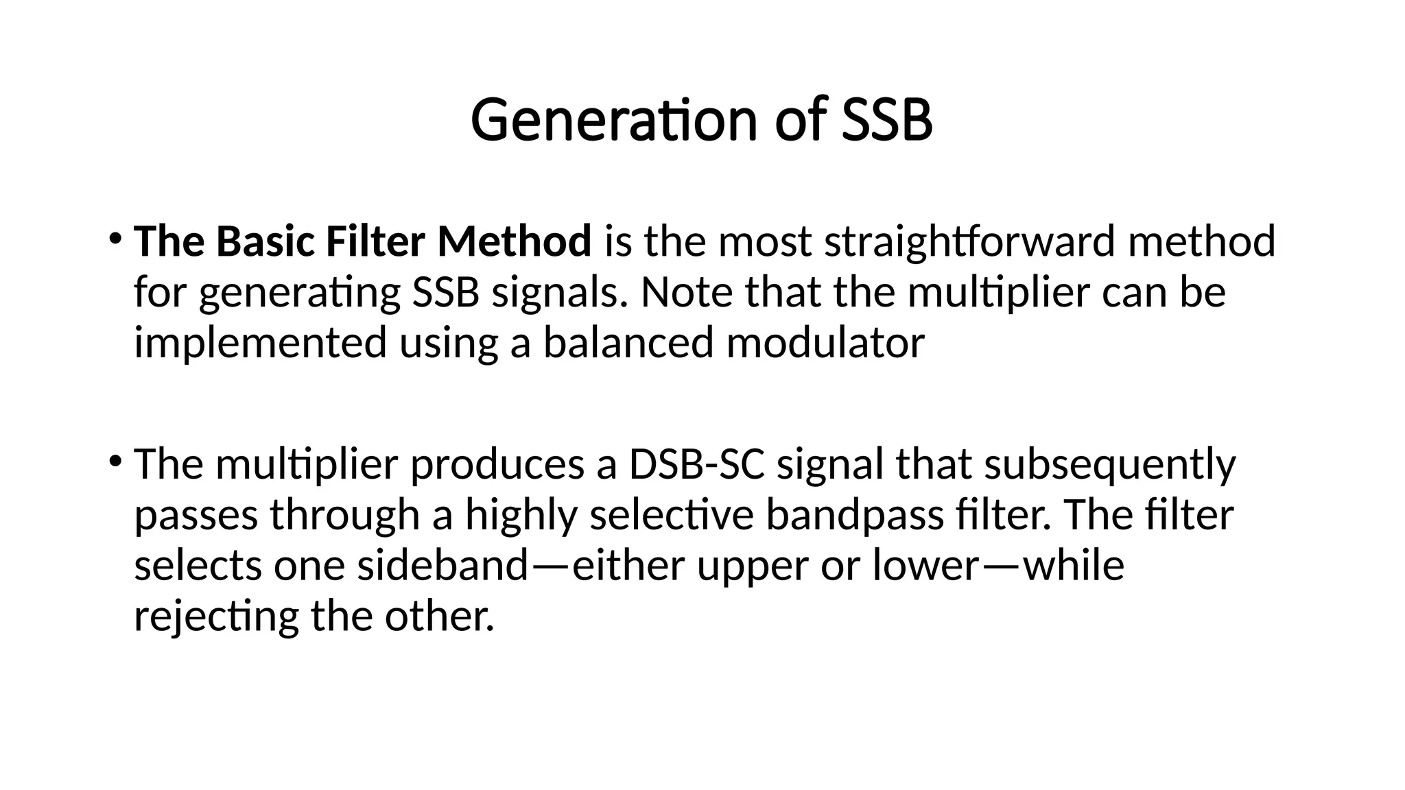 SSB AM Modulation Single-sideband (SSB) modulation in AM communications .pptx