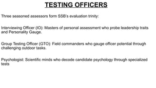 SSB INTERVIEW (HOW CAN ANYONE JOIN DEFENSE AS AN OFFICER | PPTX