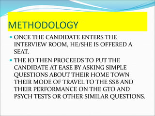 Ssb interview technique | PPTX | Career Advice | Careers