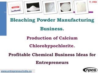 Bleaching Powder Manufacturing Business | PPTX
