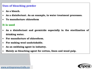 Bleaching Powder Manufacturing Business | PPTX