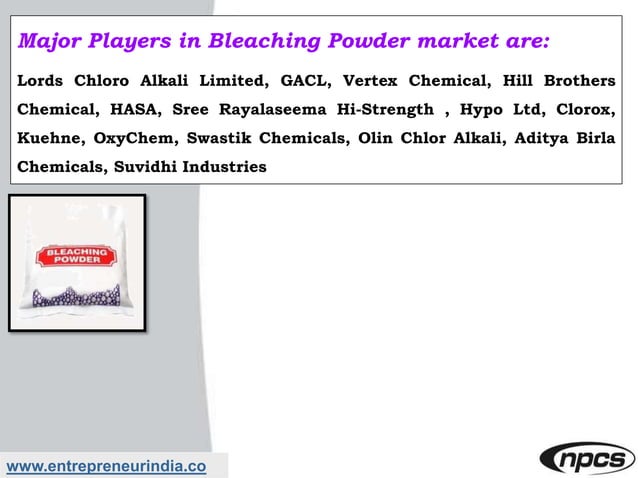 Bleaching Powder Manufacturing Business | PPTX | Commodities | Economy