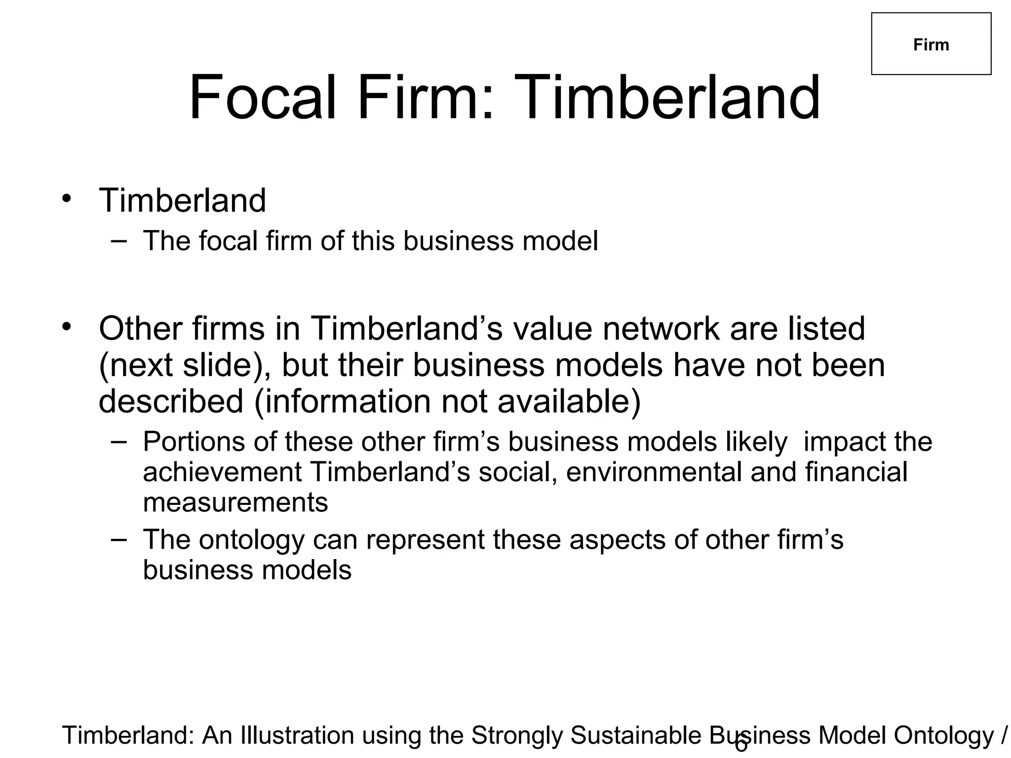 Strongly Sustainable Business Model Ontology - Example - Timberland ...