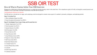 SSB OIR TEST PRESENTATION WHICH PROVIDES BASIC KNOWLEDGE OF SSB ...