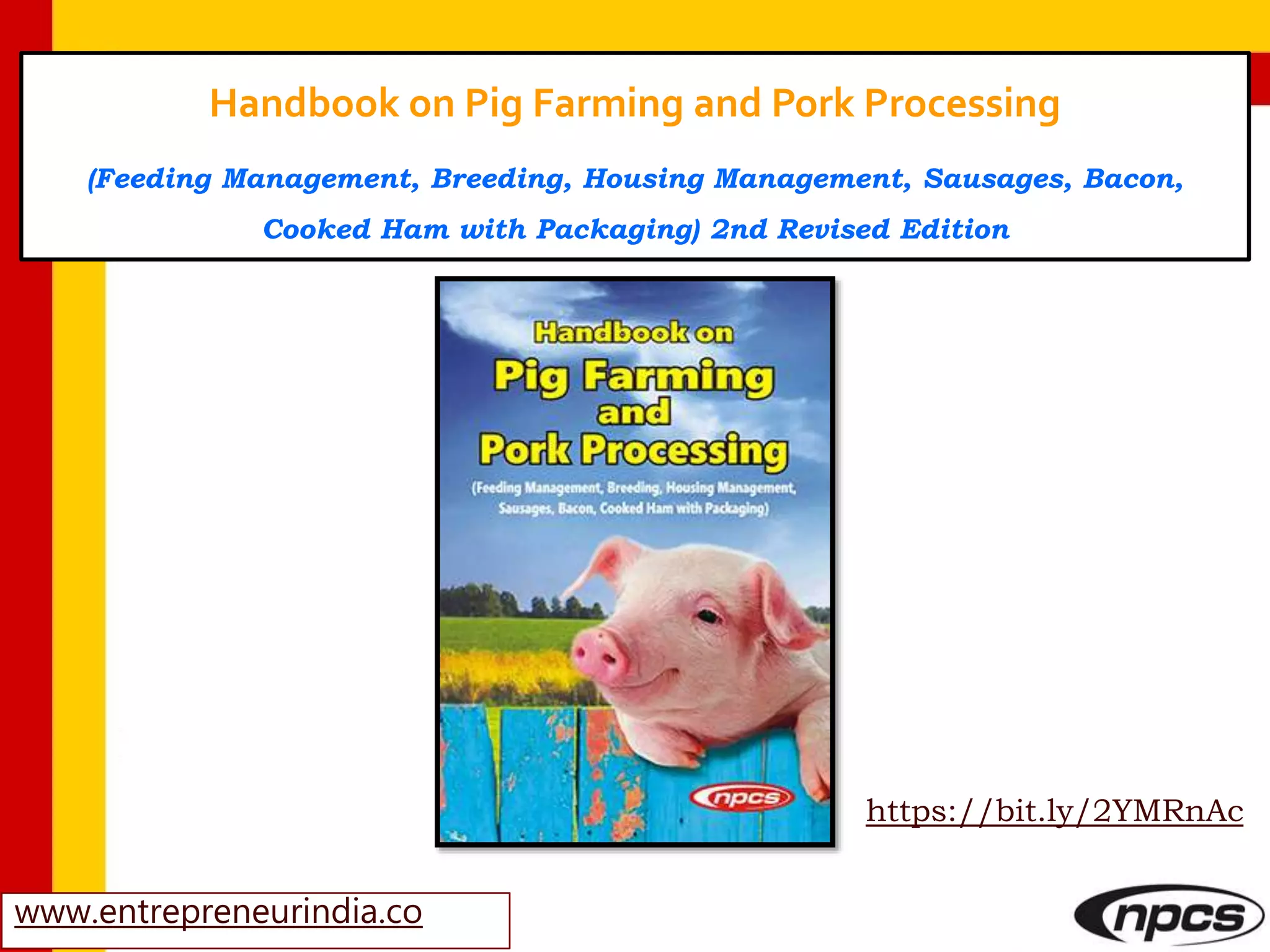 Book on Pig Farming and Pork Processing | PPT