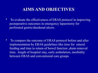 E RAS PROTOCOL IN EMERGENCY LAPAROTOMY IN DR BR AMBEDKAR MEDICAL ...