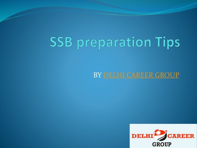 SSB Preparation Tips | PPTX | Education