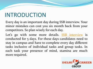 SSB Preparation Tips | PPTX | Education