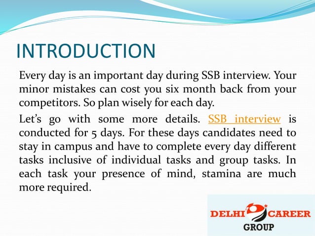 SSB Preparation Tips | PPTX | Education