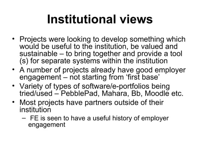 Synthesising JISC Institutional Innovation | PPT