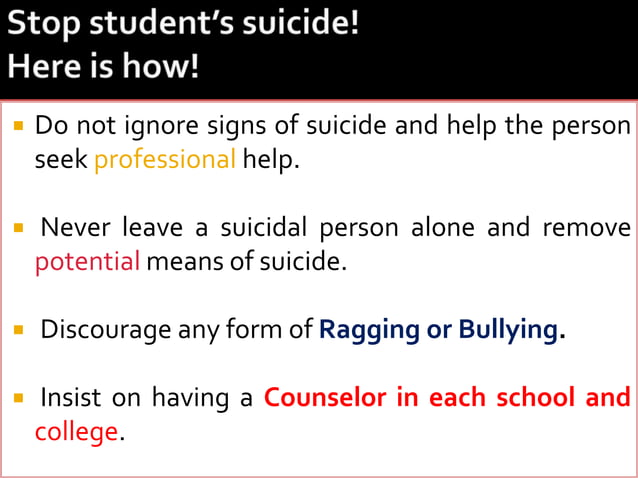 Student And Suicide I Nomi Rajpoot I | PPT