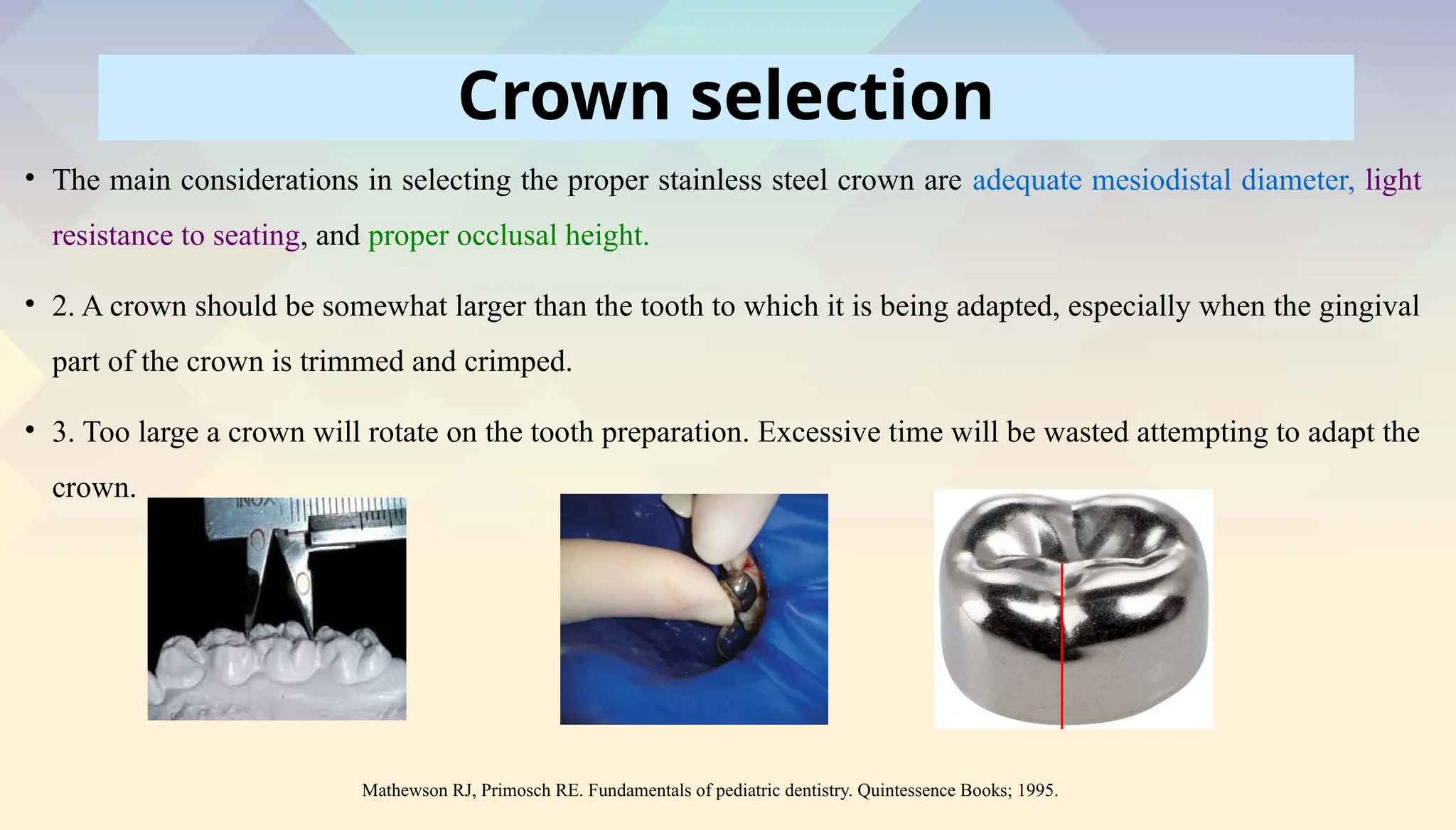 stainless steel crowns in pediatric dentistry | PPTX