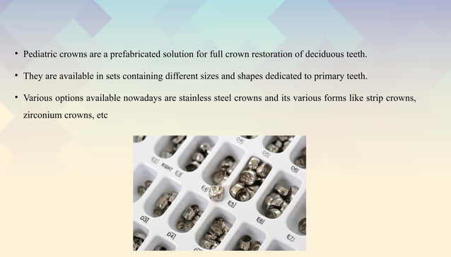 stainless steel crowns in pediatric dentistry | PPTX | Dental Health ...