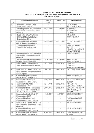 SSC Exam Schedule | PDF | Secondary Education | Education