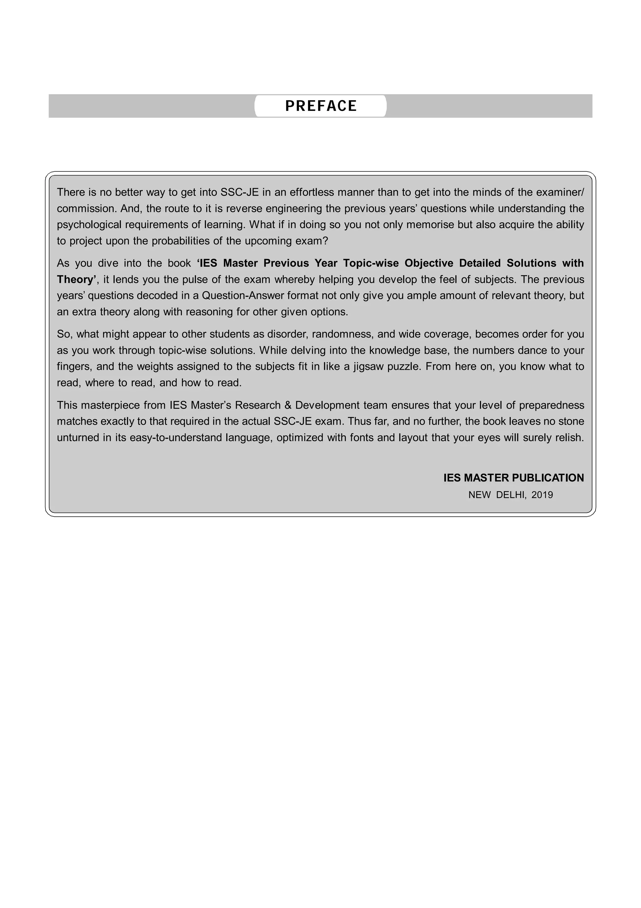 SSC-JE 2019 Civil Engineering Previous Years Topicwise Objective Detailed Solution with Theory | PDF