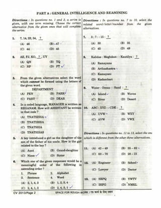 Ssc mts - question papers | PDF