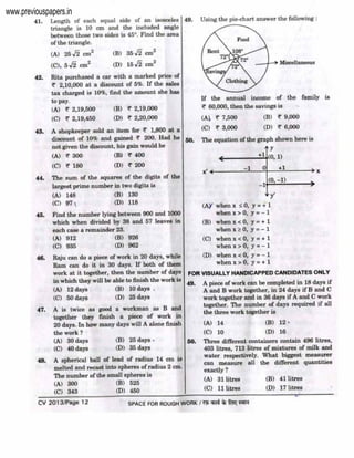 Ssc mts - question papers | PDF