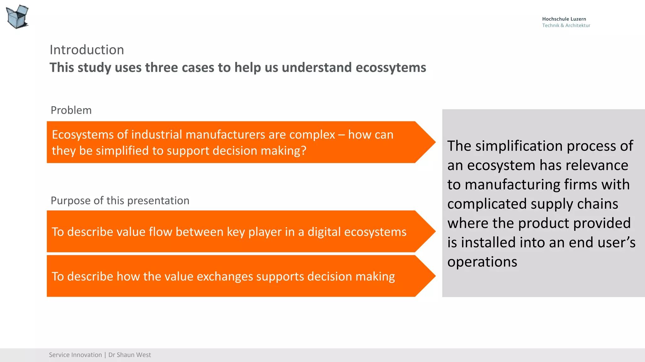 The simplification of ecosystems to support management decision making ...