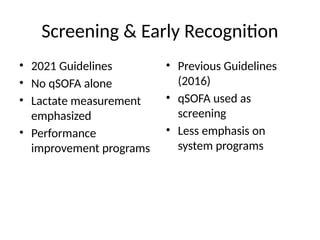Sepsis ssc guidelines comparison 2021.pptx