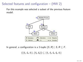 An introduction to automated analysis of feature models through propositional logic | PPT