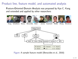 An introduction to automated analysis of feature models through propositional logic | PPT