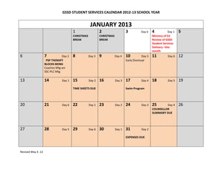 Ssc calendar 2012 13 may 7 draft | DOCX | National & Civic Holidays ...